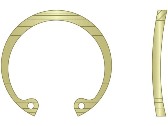 Housing Retaining Ring Bowed Internal 1 Spring Steel ZY