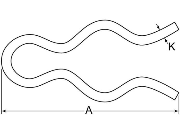 Hitch Hairpin Cotter Clip .032 x 7/16 MB Spring Wire ZC