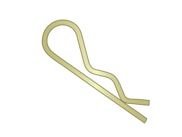 Bridge Hitch Hair Pin Clip 3/32 x 2-1/2 MB Spring Wire ZY