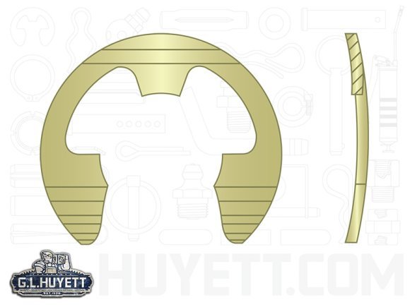 E-Clip Bowed Special Retaining Ring Clip 9/64 CS ZY