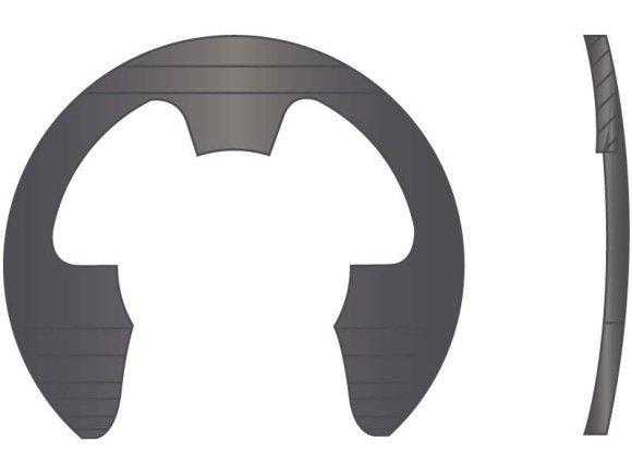 E-Clip Bowed Special Retaining Ring Clip 1-3/16 CS PH