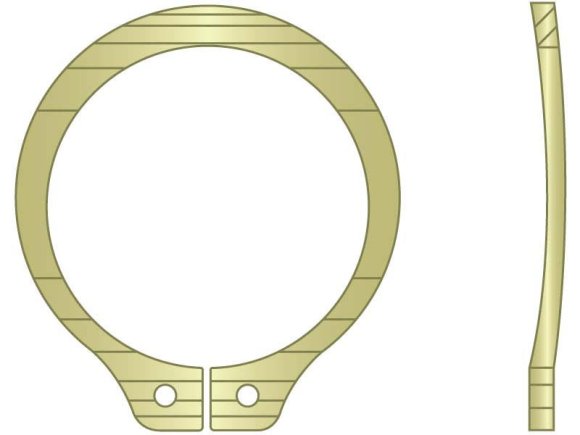 Snap Retaining Ring Bowed External 13/32 Spring Steel ZY