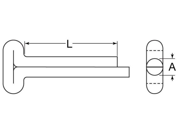 Cotter Pin T-Head 1/8 x 1 Carbon Steel Plain