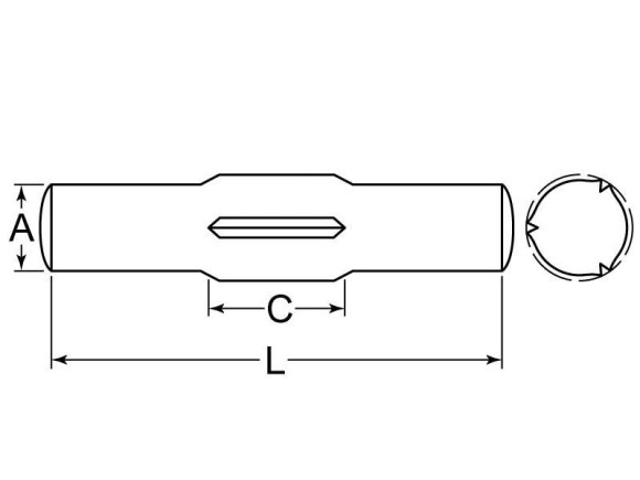 Groove Pin 2 mm x 24 mm Carbon Steel Plain DIN 1475