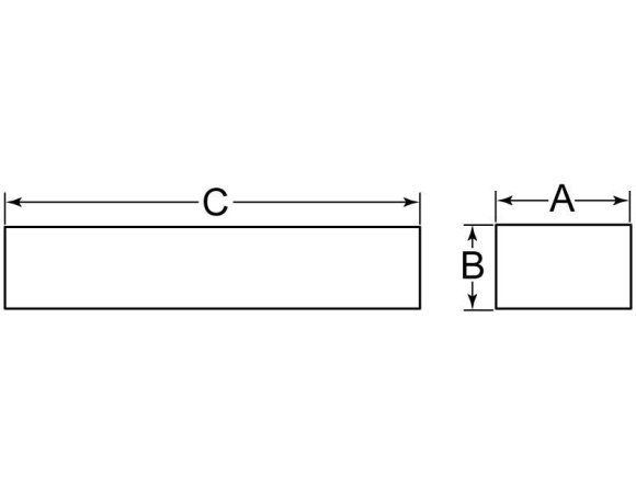 MAK-A-KEY Key Stock 10 mm x 8 mm x 1M 316 SS Undrsz