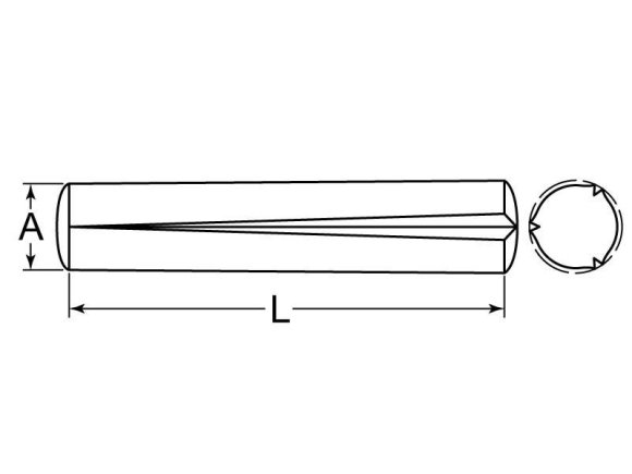 Groove Pin 12 mm x 20 mm Carbon Steel Plain DIN 1471