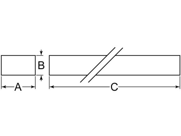 Ground Flat Bar Stock 1/2 x 8 x 18 A2 OvrSz Tool Steel
