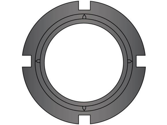 Bearing Retaining Lock Nut 2.933-12 x .604 Steel