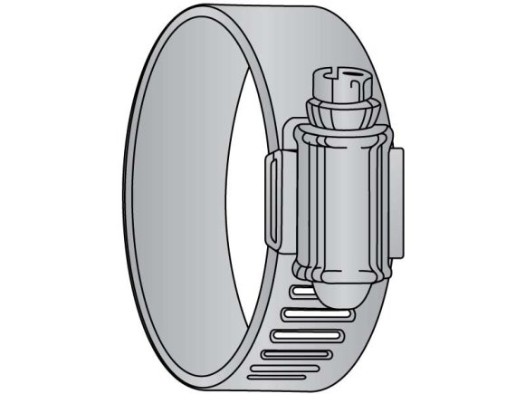 Hose Clamp Hi-Torque Worm Gear SAE #512 All 300 Stainless