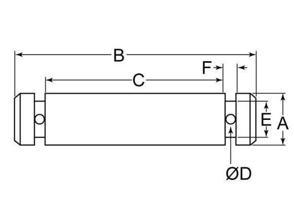Grooved/Drilled Headless Pin 1x2-3/4 Carbon Steel Zinc Clear