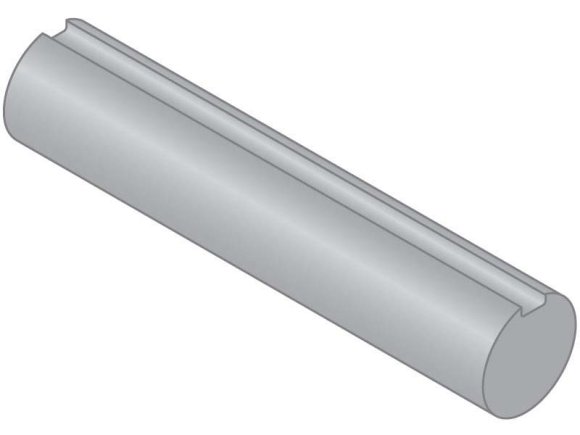 Full Keyed Shaft 1-11/16 in x 3 Ft SS