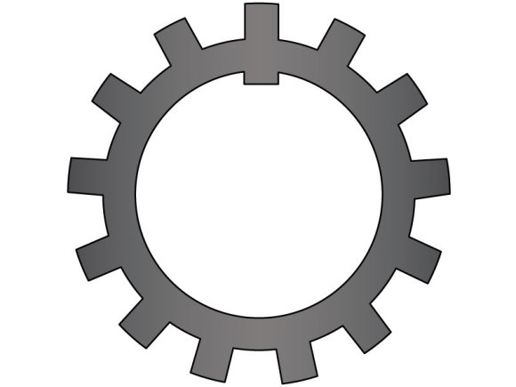 Bearing Lock Washer M145 x 105 x 1.80, 17 Tangs