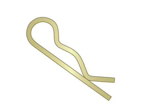 Bridge Hitch Hair Pin Clip 1/8 x 2-7/8 MB Spring Wire ZY