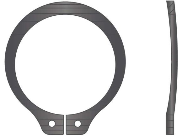 Snap Retaining Ring Bowed External 9/32 Spring Steel Phos