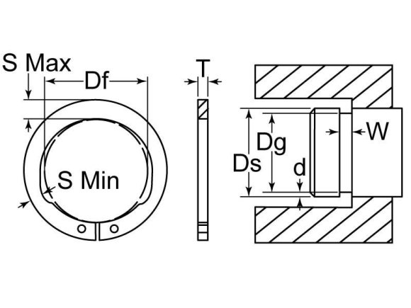 Snap Retaining Ring Inverted External 1-9/16 CYD MS16626