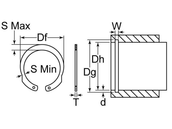 Housing Retaining Ring Inv Internal 2-1/16 Steel ZPH MS16627