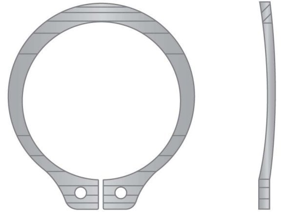 Snap Retaining Ring Bowed External 3/4 Stainless PV MS16628