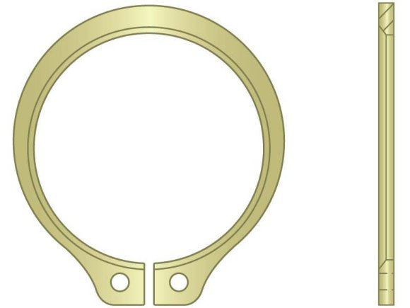 Snap Retaining Ring Beveled External 3-7/16 Zinc MS16630
