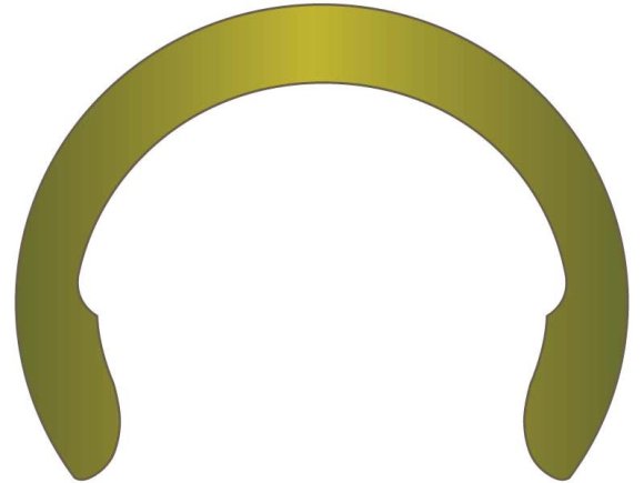 Crescent External Retaining Ring Clip 1/4 Spring Steel Cd