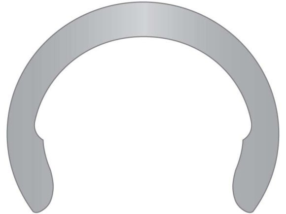 Crescent External Retaining Ring Clip 11/16 PH 15-7SS PV
