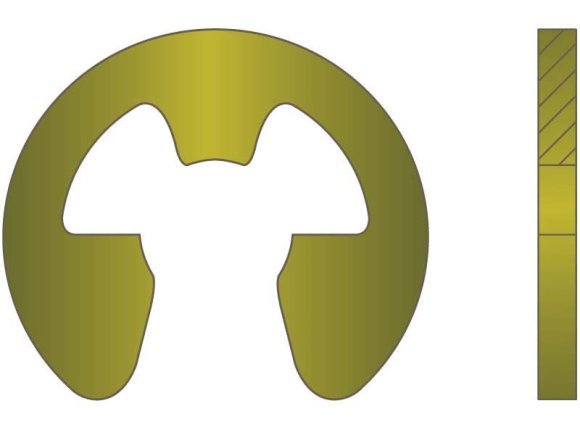 E-Clip External Retaining Ring Clip 1-3/8 CS CD