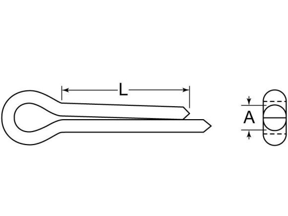 Cotter Pin 3/16 x 2-1/2 Monel NASM24665