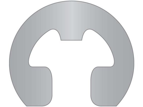 E-Clip Reinforced Retaining Ring Clip 3/32 CRES SS PV