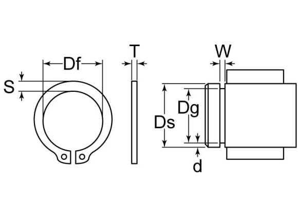 Snap Retaining Ring External Heavy Duty .669 SS PV MS3217