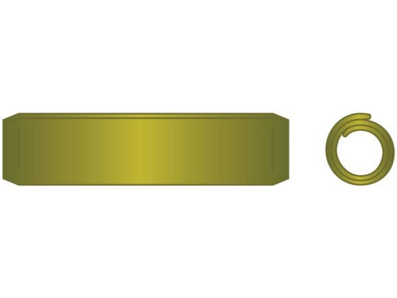 Coiled Spring Pin HD 1/8 x 3/8 Carbon Steel Cd MS39086