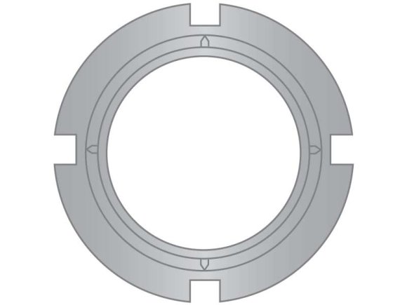 Bearing Retaining Lock Nut 1.967"-18 x .510" Stainless Steel