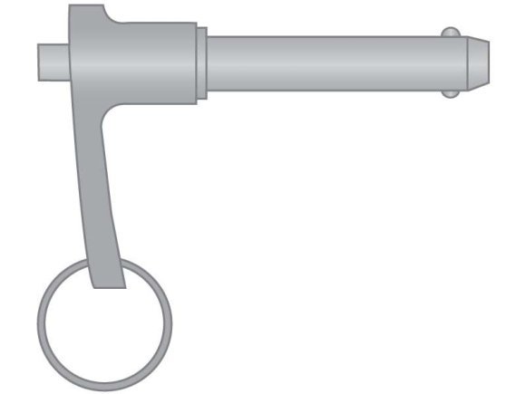 Positive Lock Quick Release Pin L-Handle 1/4 x 1 SS