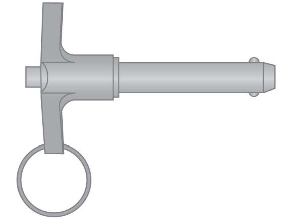 Positive Lock Quick Release Pin T Handle 1" x 6" SS