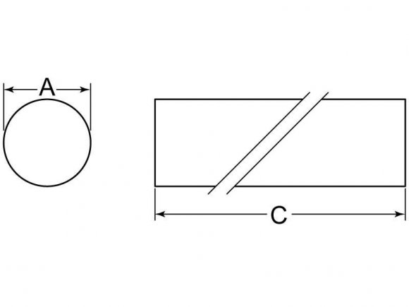 MAK-A-KEY Round Key Stock M9 x 3M Carbon Steel Undersize