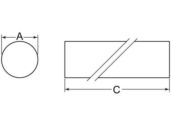 MAK-A-KEY Round Key Stock M6 x 2M Stainless Steel Undersize