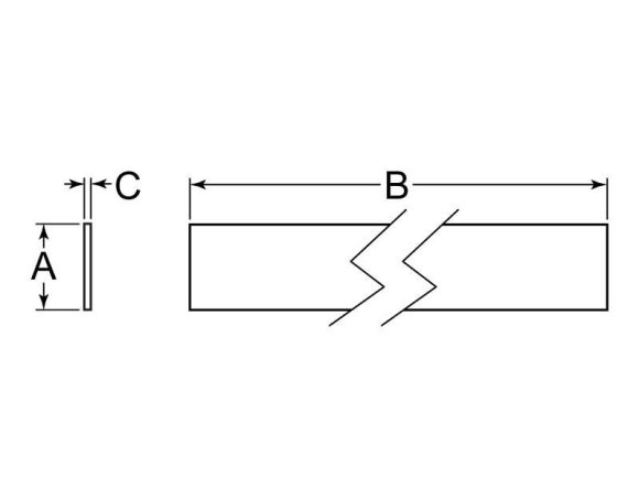 Shim Stk 6 x 50 x .016 1095 Bl