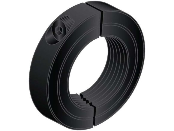 Threaded Double Split Collar 1-3/4 x 1-12 x 1/2 Black Oxide