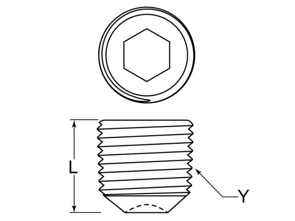 Hex Socket Set Screw #4-40 x 3/16 SS PL