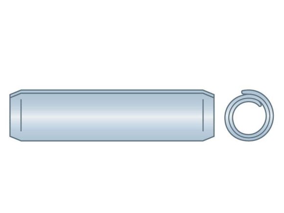 Coiled Spring Pin 7/16 x 2-1/4 HD Carbon Steel ZC