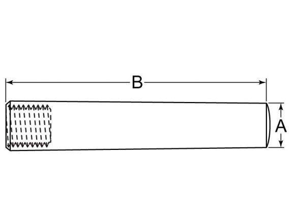 Taper Pin Threaded Int 14 mm x 80 mm Carbon Steel DIN7978