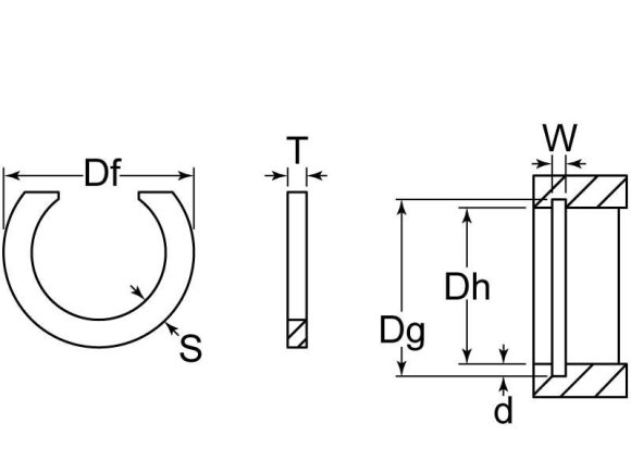 Eaton Internal Retaining Ring 2" Spring Steel