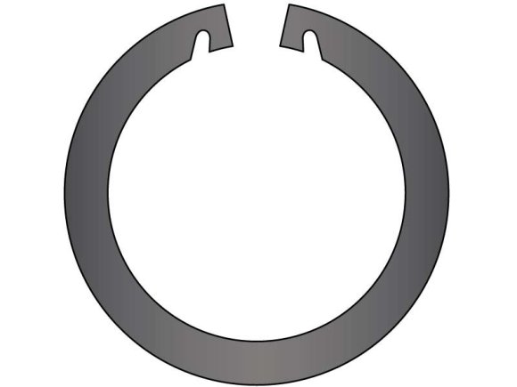 Notched Internal Retaining Ring 3-1/8" Spring Steel Phos