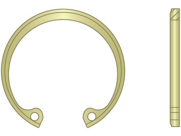Housing Retaining Ring Beveled Internal 2-1/2 Steel ZY