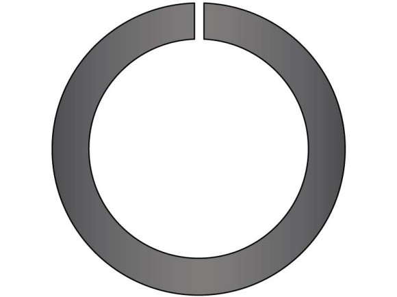Round External Closed Retaining Ring 7/16 Spring Steel Phos
