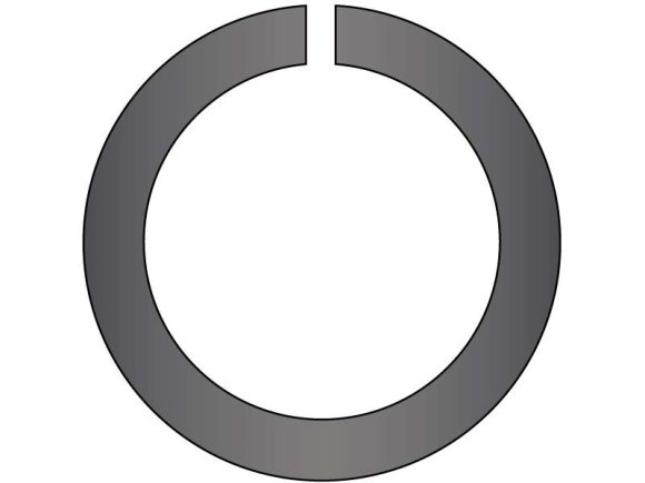 External Closed Square Retaining Ring 1-3/8 HD Spring Steel