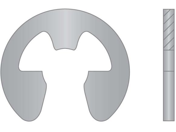E-Clip Special External Retaining Ring Clip 3/16 SS PL