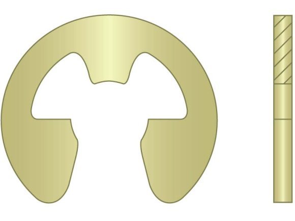 E-Clip Special External Retaining Ring Clip 3/16 CS ZY