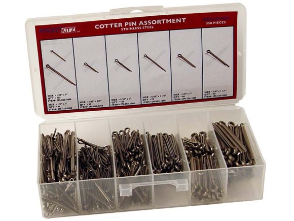 Cotter Pin Assortment SS PL 550pc