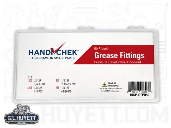 Grease Fitting Pres Relief Assortment 50pcs