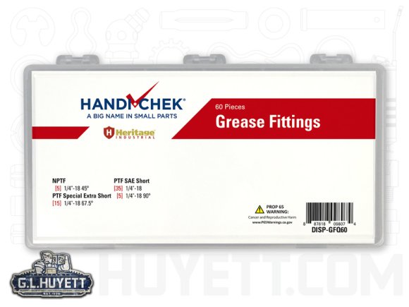 Grease Fitting 1/4 NPT Assortment 60pcs