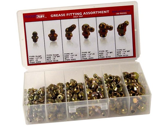 Grease Fitting Self Tap Assortment 100pcs